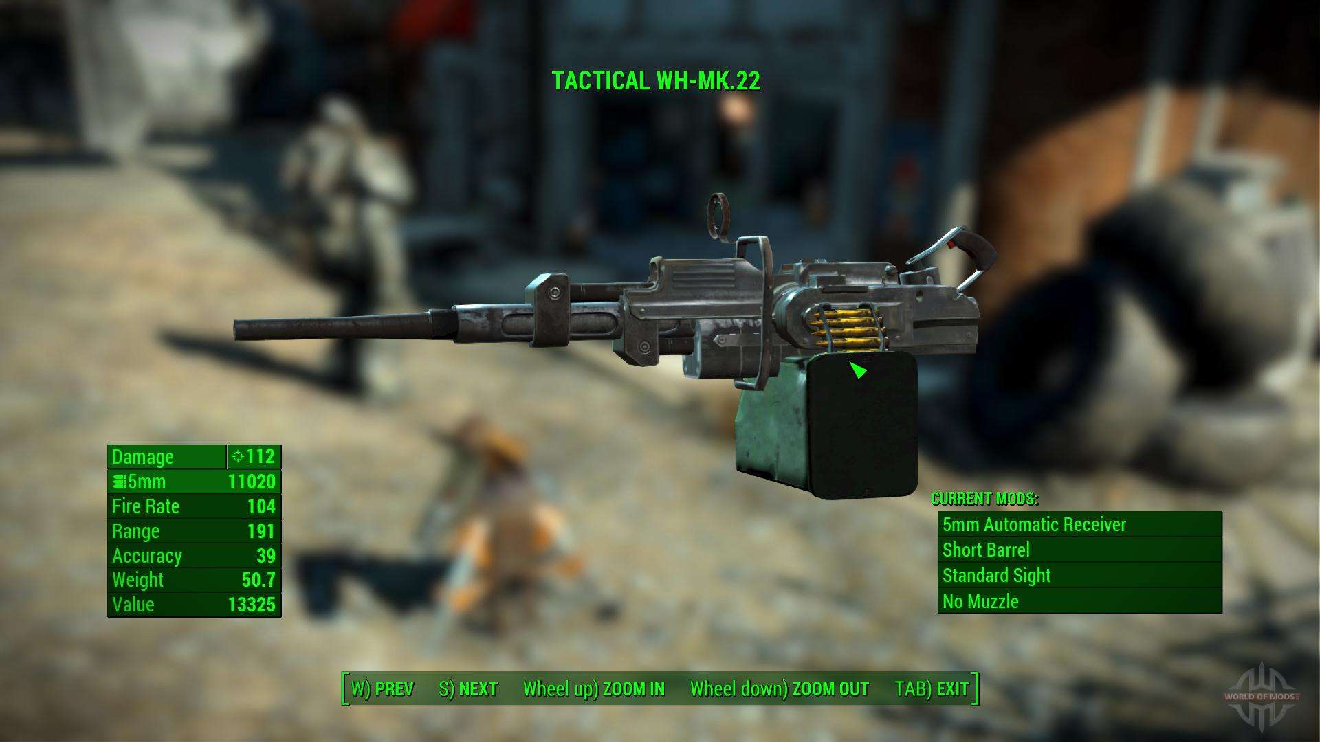 WH-Mk22 Heavy Machinegun para Fallout 4